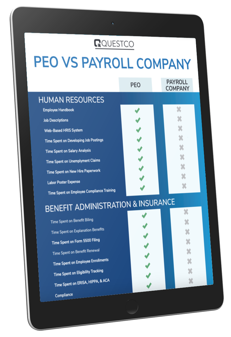 PEO vs Payroll Company One-Sheet